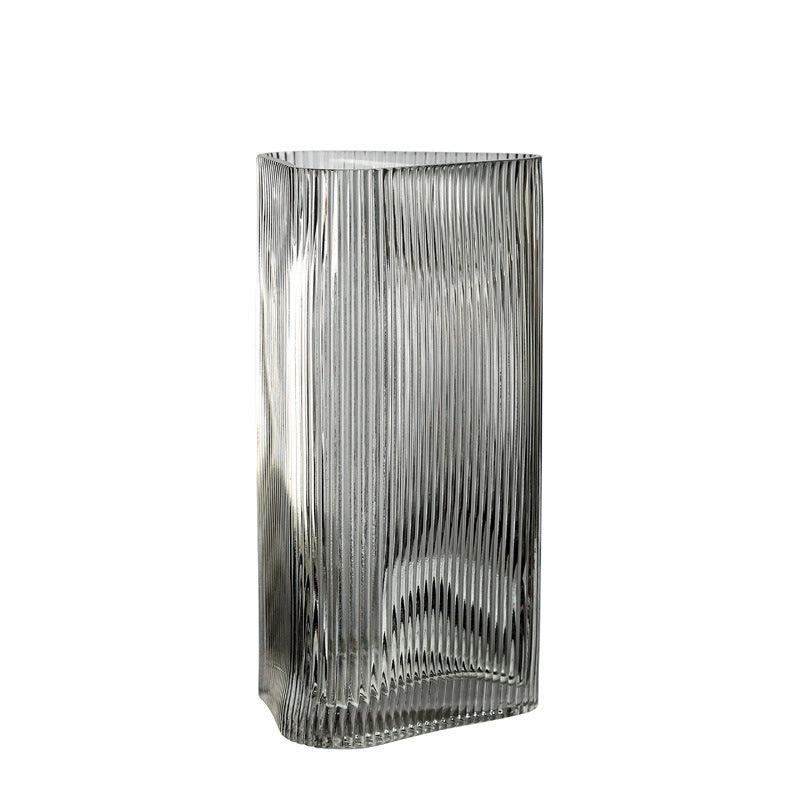Waterfall Triangle Glass Vase Ash Large – Miss One
